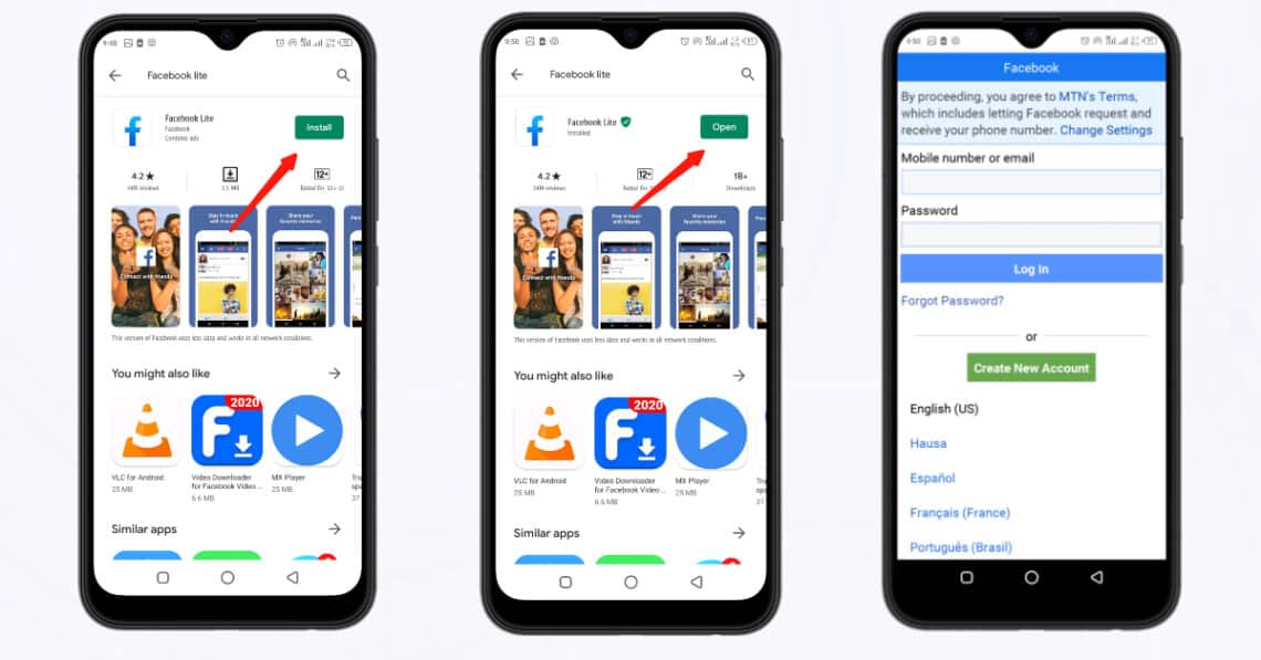 How to Download Facebook Lite for Android, iPhone and PC